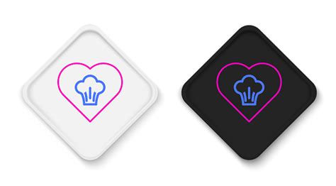 흰색 배경에 격리 된 라인 셰프 모자 아이콘 요리 기호 모자를 요리합니다 다채로운 개요 개념 벡터 교통 위반 티켓에 대한 스톡 벡터 아트 및 기타 이미지 Istock