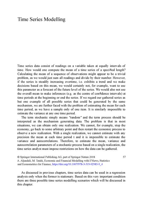 Time Series Modelling Time Series Modelling Time Series Data Consist