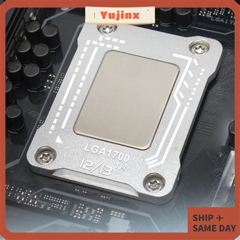 Yujinx Cpu วงเล็บคงที่ อลูมิเนียม Lga1700 Cpu ฝาครอบแผ่น Hollow การกระจายความร้อน Traceless