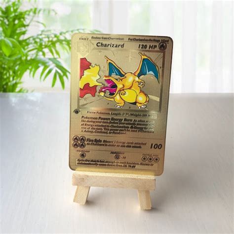 Charizard Gold Card Etsy Uk