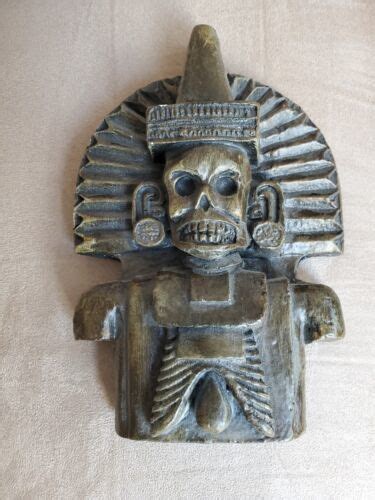 Mictlantecuhtli Statue Aztec God Of Death Black Broom Mesoamerica