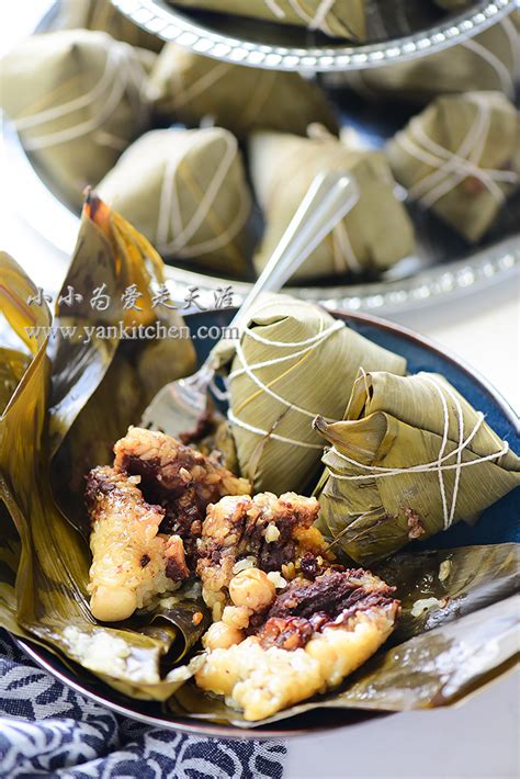 Sweet Rice Dumplings With Red Beans And Jujubes Wrapped In Bamboo Leaves — Yankitchen