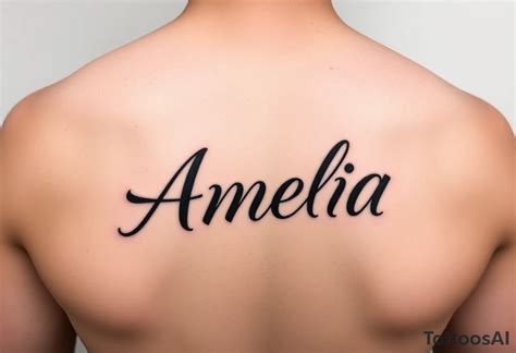 Amelia In Script Font Tattoo Idea Tattoosai