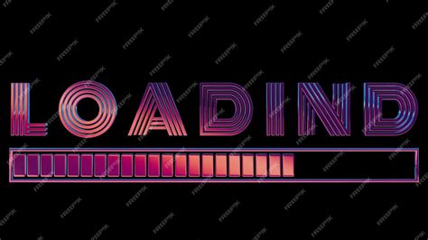 Premium Photo Retro Loading Animation Vibrant Progress Bar With Neon
