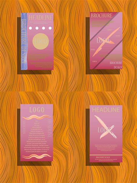 기술 연례 보고서 브로셔 전단지 벡터 설정 Eps Ai Uidownload