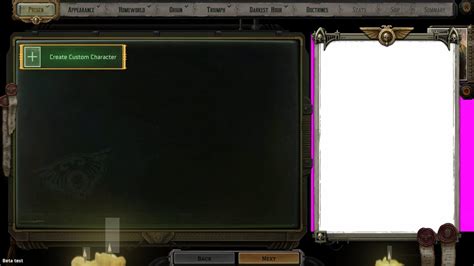 Character Creation Bug Anyone Else Or Only Im Getting It Cant Even Start The Game R