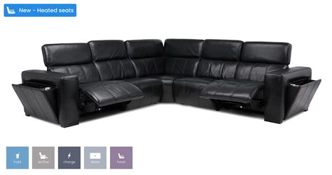 Crusade Option E Left Hand Facing Heated 2 5 Corner 2 Power Recliner Dfs