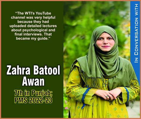 In Conversation With Zahra Batool Awan Jahangirs World Times