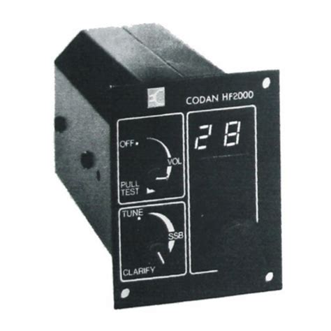 Codan Hf2000 Quick Start Manual Pdf Download Manualslib