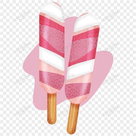 딸기 스틱 아이스크림 Png 일러스트 무료 다운로드 Lovepik