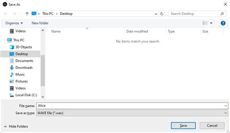 Save Audio A I VOICE Editor 1 4 11 Documentation