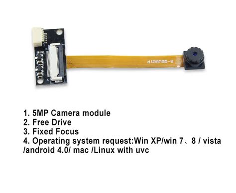 5mp Tube Hole Built In Camera Module 15fps Usb Camera Module Hsell Security Camera Supplier