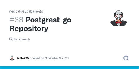 Postgrest Go Repository · Issue 38 · Nedpalssupabase Go · Github