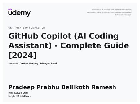 To Use The Co Pilot Better And Faster This Course Helped Me To Generate Pradeep Prabhu