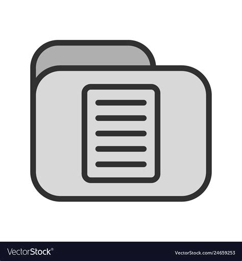 Document Folder Icon Royalty Free Vector Image