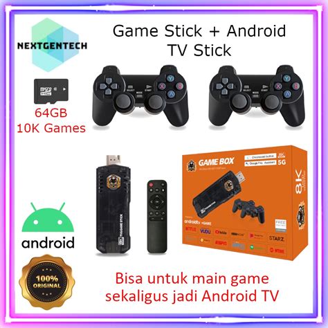 Jual Game Box 8k Android Tv Stick Retro Game Console Game Stick X8 Hdmi Tv Shopee Indonesia