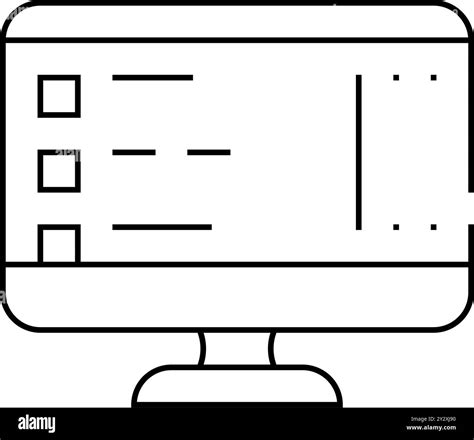 Software List Of Operating System Line Icon Vector Illustration Stock