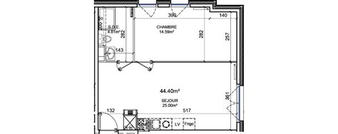 Plan Appartement T2 De 44 40 M² Neuf à Pont De Metz Résidence