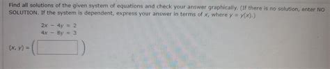 Solved Find All Solutions Of The Given System Of Equations