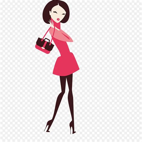 卡通提着包的女性人物png图片素材下载图片编号7754524 Png素材网