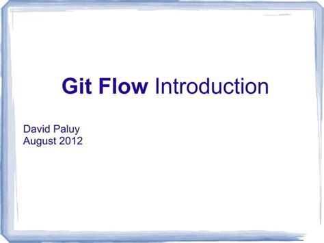 Git Flow Introduction Pdf Computer Software And Applications