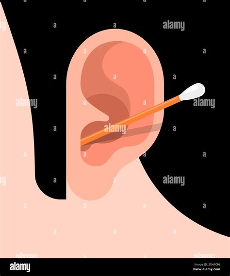 Earwax On Stick Ear Stock Vector Images Alamy