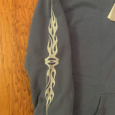 Balenciaga Grey Flame Zip Up Hoodie Luxury Streetwear Depop