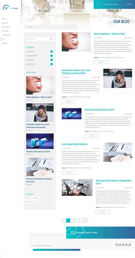 Dentada A Dentist Responsive Html5 Template By Iamarif Themeforest