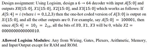 Solved Design Assignment Using Logisim Design A Chegg