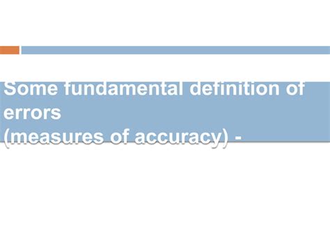 Errorcomputer Oriented Numerical And Statistical Method Pptx