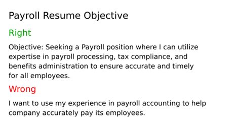Top 16 Payroll Resume Objective Examples Resumecat