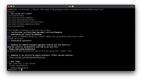 Installing Homebrew On Macos