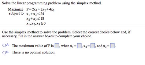 Solved Solve The Linear Programming Problem Using The Chegg Com