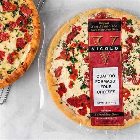 Vicolo Pizza Quattro Formaggi Corn Meal Crust Pizza Full Circle