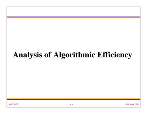 Analysis Of Algorithmic Efficiency Advance Data Structure Csc 3102 Docsity