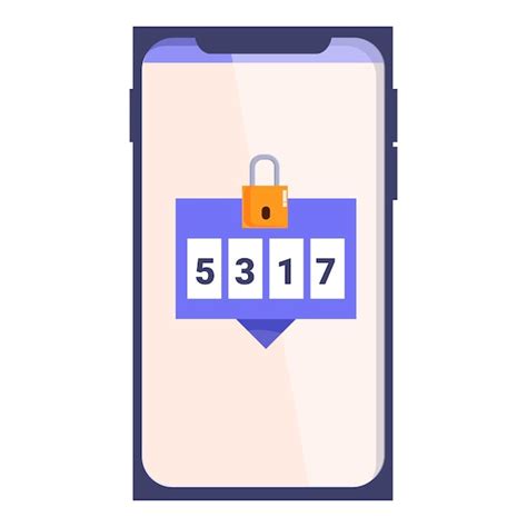 Premium Vector Smartphone Showing Password Protected Screen With