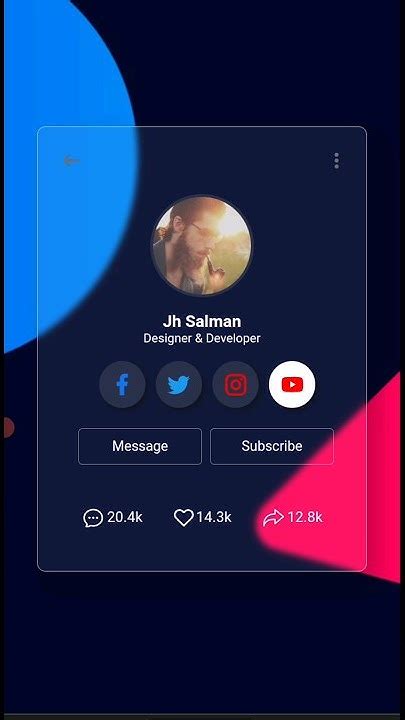 Creating A Sleek Glassmorphism Profile Card Html And Css Tutorial Fast Coder Cssglassmorphism