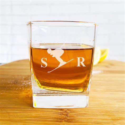 Personalized Square Whiskey Rocks Glasses Sold By Sport Carmela Sku