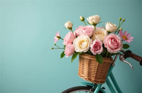 23 Empty Space On The Left Side For Text Watercolor Background With A Bouquet Of Spring