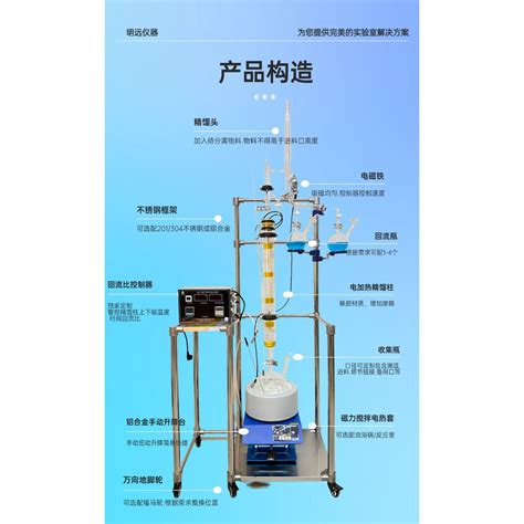 玻璃精馏塔实验室神器！减压蒸馏电加热，小试实验效率翻倍🔥 蒸馏器 淘宝好物网