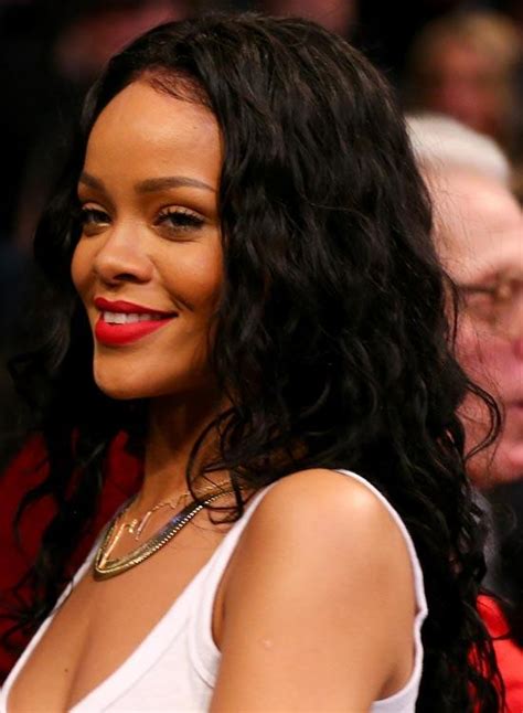 Rihanna Long Black Wavy Hair