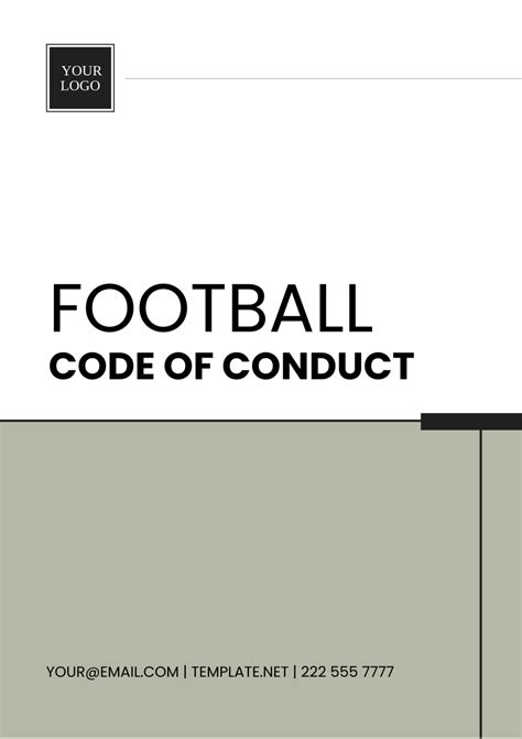 Football Code Of Conduct Template Free Printable