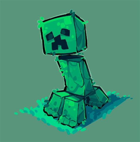 Creeper Minecraft Drawn By Leafysky Danbooru