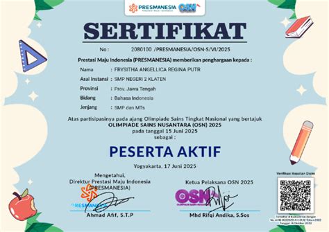 Cert Bahasa Indonesia Osn 2025 Pdf