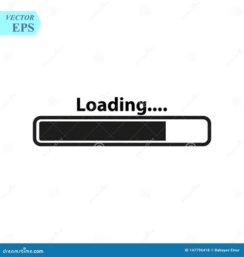 Loading Vector Icon Loading Bar Symbol Linear Style Sign For Mobile