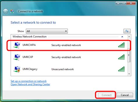 Wireless Network Configuration → Windows Vista