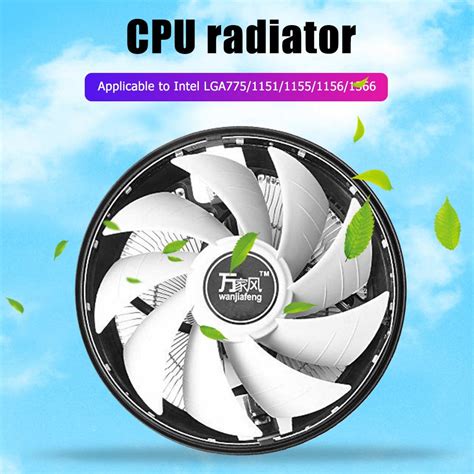 CPU Cooling Fan RGB LED Lighting 4 Pin Air Cooler Grandado
