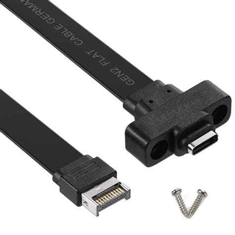 Usb 3 1 Front Panel Type E To Type C Extension Cable Gen 2 10 Gbit S Internal Adapter Cable