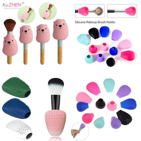1pcs Makeup Brush Holder Cover Silicone Makeup Brush Protector Makeup