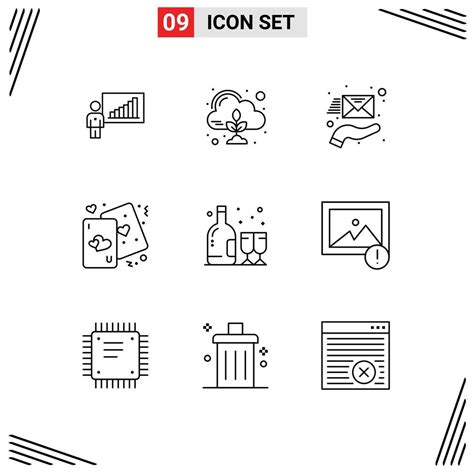 9 Universal Outlines Set For Web And Mobile Applications Love Hearts Cloud Heart Support